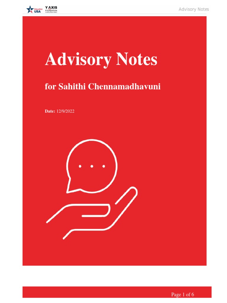 Advisory Notes | Download Free PDF | Behavior Modification | Education ...