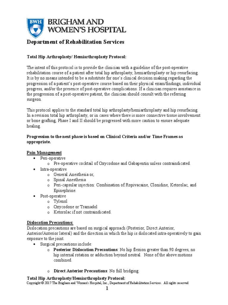 Tha Protocol | PDF | Anatomical Terms Of Motion | Hip