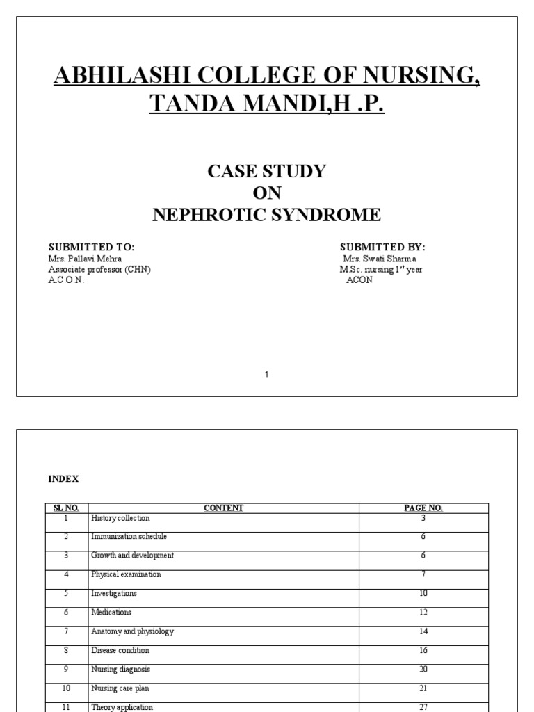 Nephrotic Syndrome | PDF | Kidney | Clinical Medicine