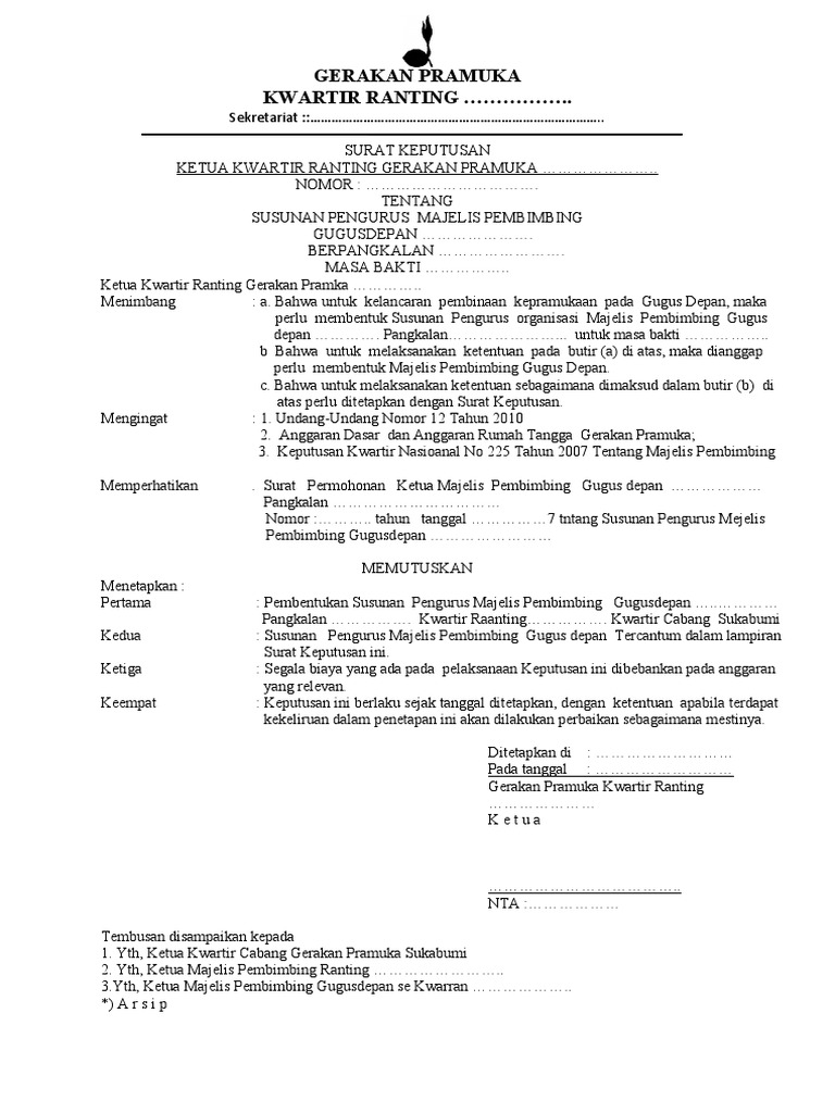 01.contoh SK Kwarran SG | PDF