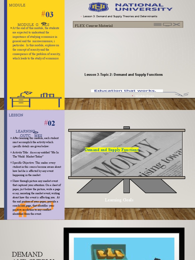 Lesson 3 - Topic 2 Demand and Supply Functions (Microeconomics) | PDF ...