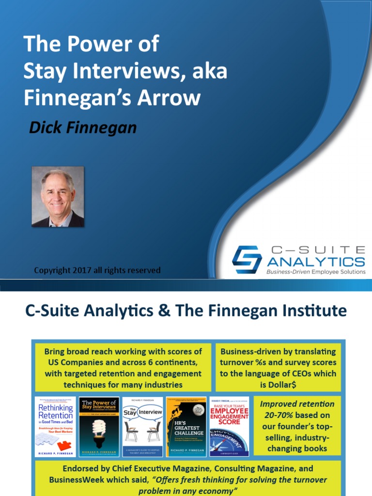 The Power of Stay Interviews - Dick Finnegan | PDF | Employee Retention ...