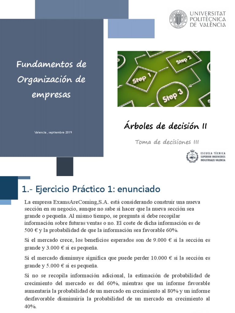 Árbol de Decisión II - 4 Ejercicios - 1 Con Solucionario | Descargar gratis PDF | Inversiones ...