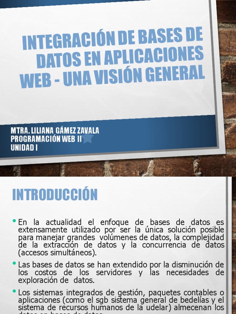 Integración de Bases de Datos en Aplicaciones Web | PDF | Bases de ...