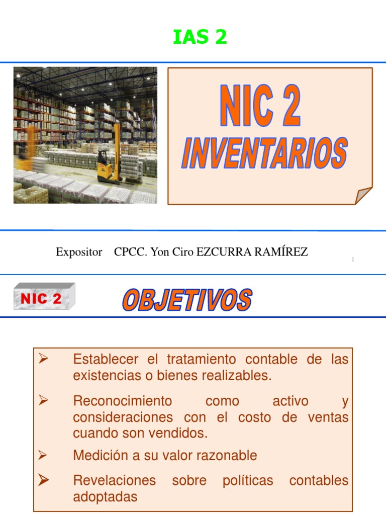 Tratamiento Contable de Inventarios NIC 2 | PDF | Costo | normas ...