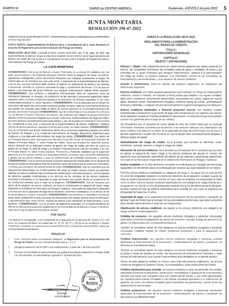 Resolución JM 47 2022 | PDF