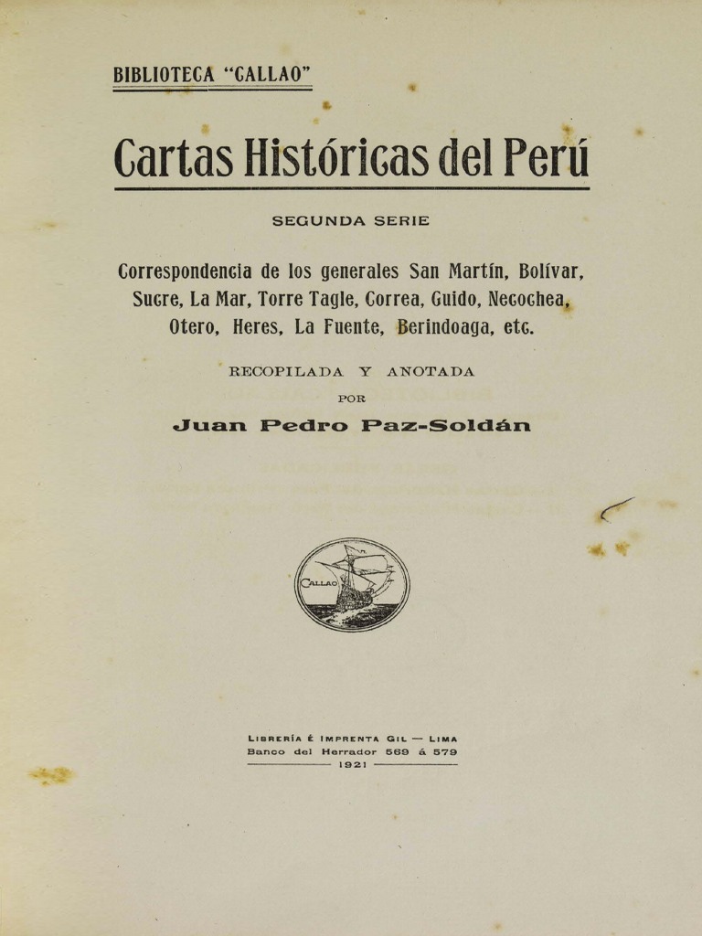Cartas Históricas Del Perú 2a Serie | PDF | Perú | Militar