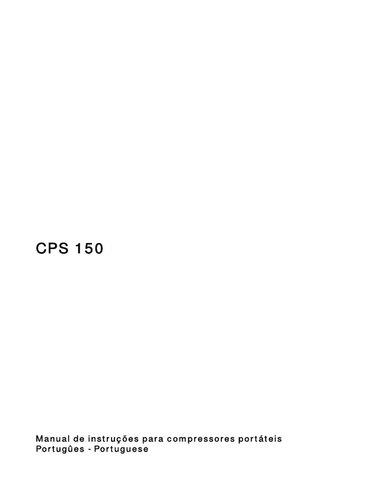 Manual Cps 150 0 | PDF | Desperdício | Motores