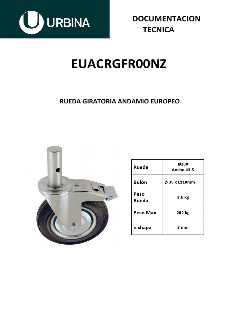 Ficha Tecnica-Rueda | PDF