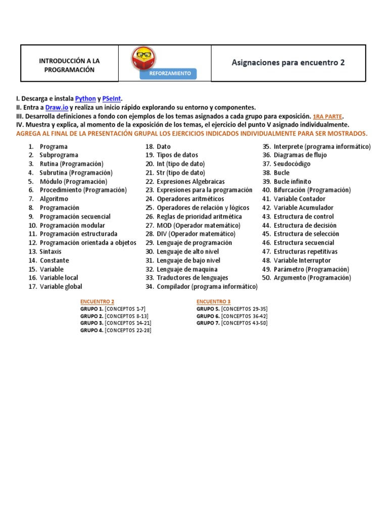 4.asignaciones para Los Encuentros y Trabajo Final - Introducción A La Programación PDF ...