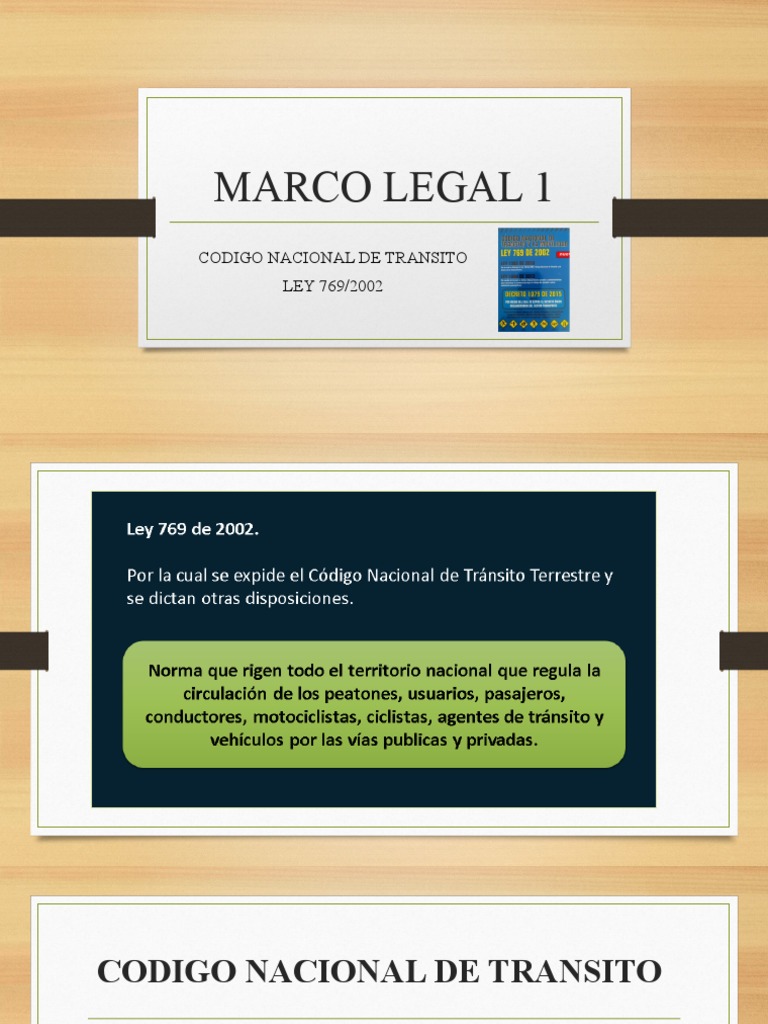 Marco Legal 1 CNT y Documentos | PDF | Licencia de conducir | Vehículo de motor