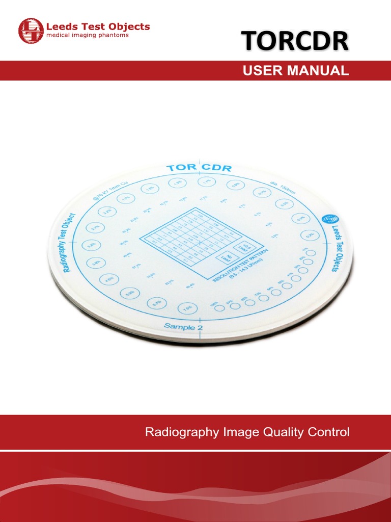 Radiography Image Quality Control User Manual | PDF | Optical ...