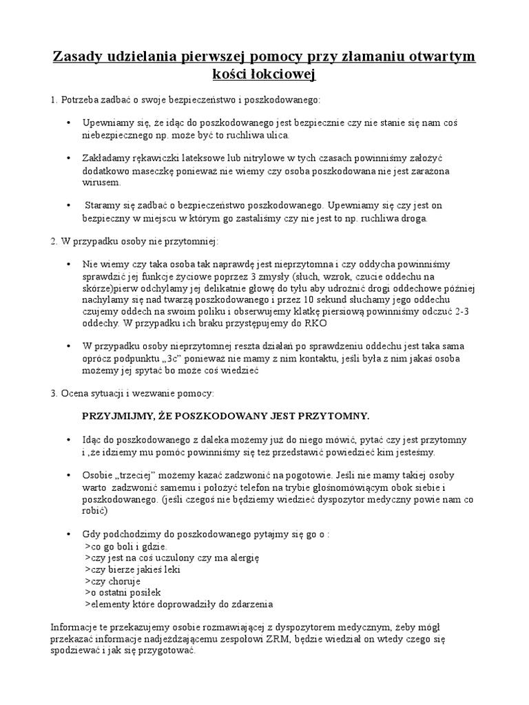 Pierwsza Pomoc | PDF
