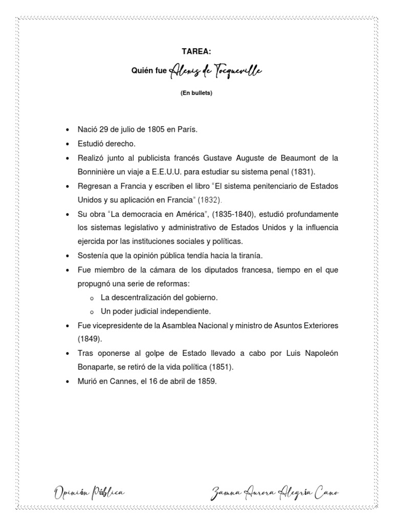 Alexis de Tocqueville | PDF