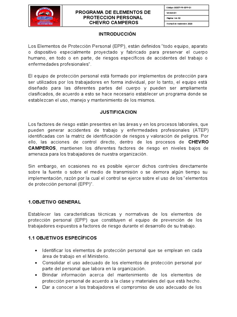 Programa de Epp | PDF | Guante