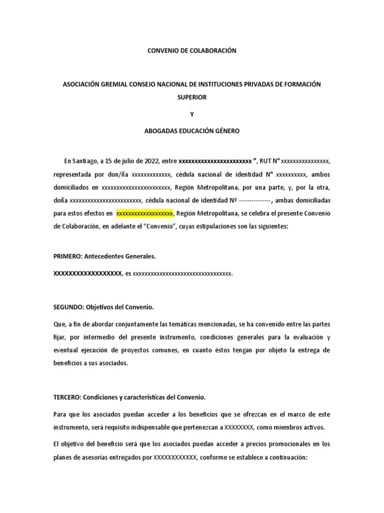 Convenio de Colaboración | PDF | Daños y perjuicios | Publicidad Convenio de Colaboración | PDF | Daños y perjuicios | Publicidad