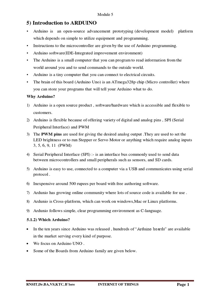 Module 5 Iot | PDF | Raspberry Pi | Arduino