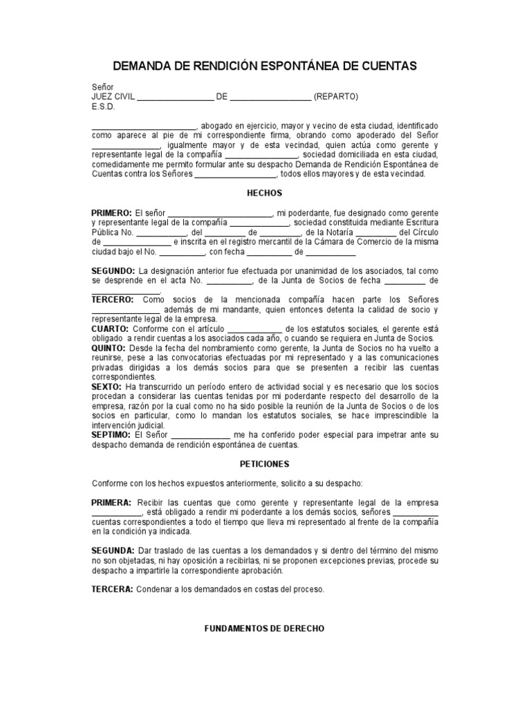 Modelo Rendicion Cuentas | PDF | Gobierno | Justicia