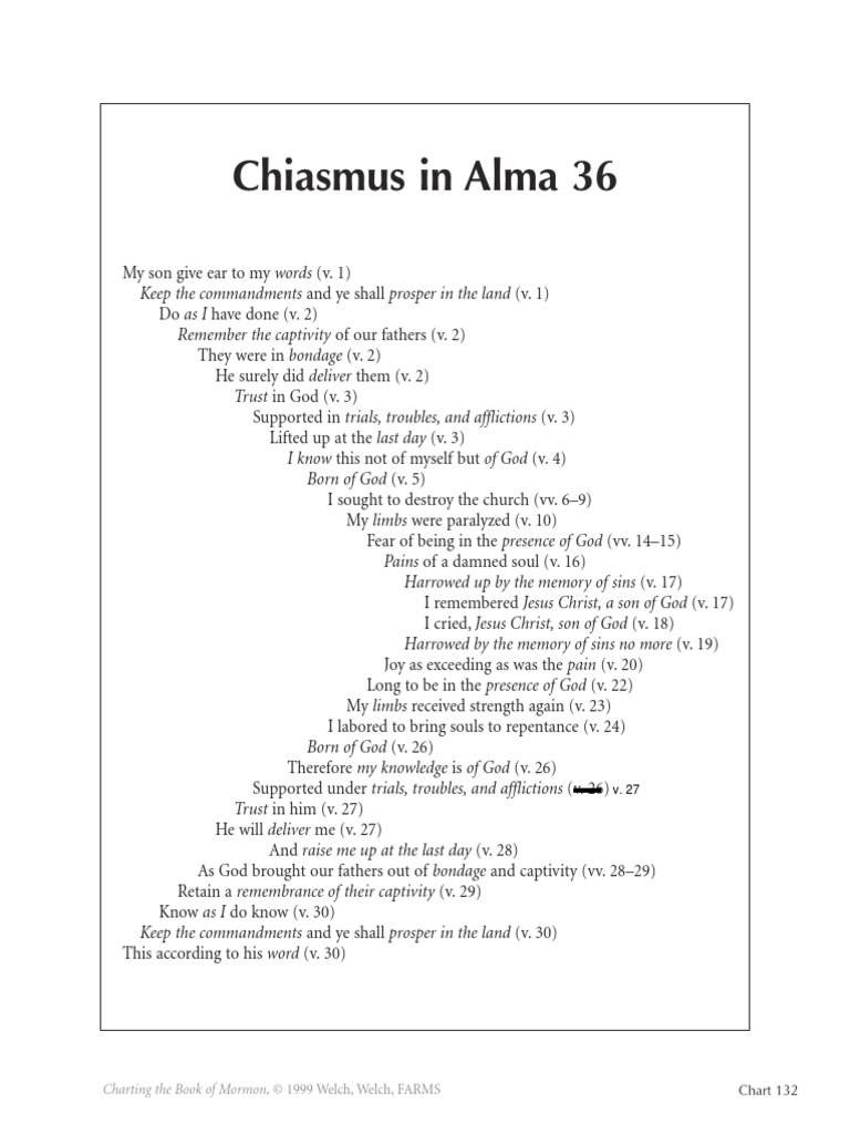 Alma 36 Chiasmus | PDF | Systematic Theology | Abrahamic Religions