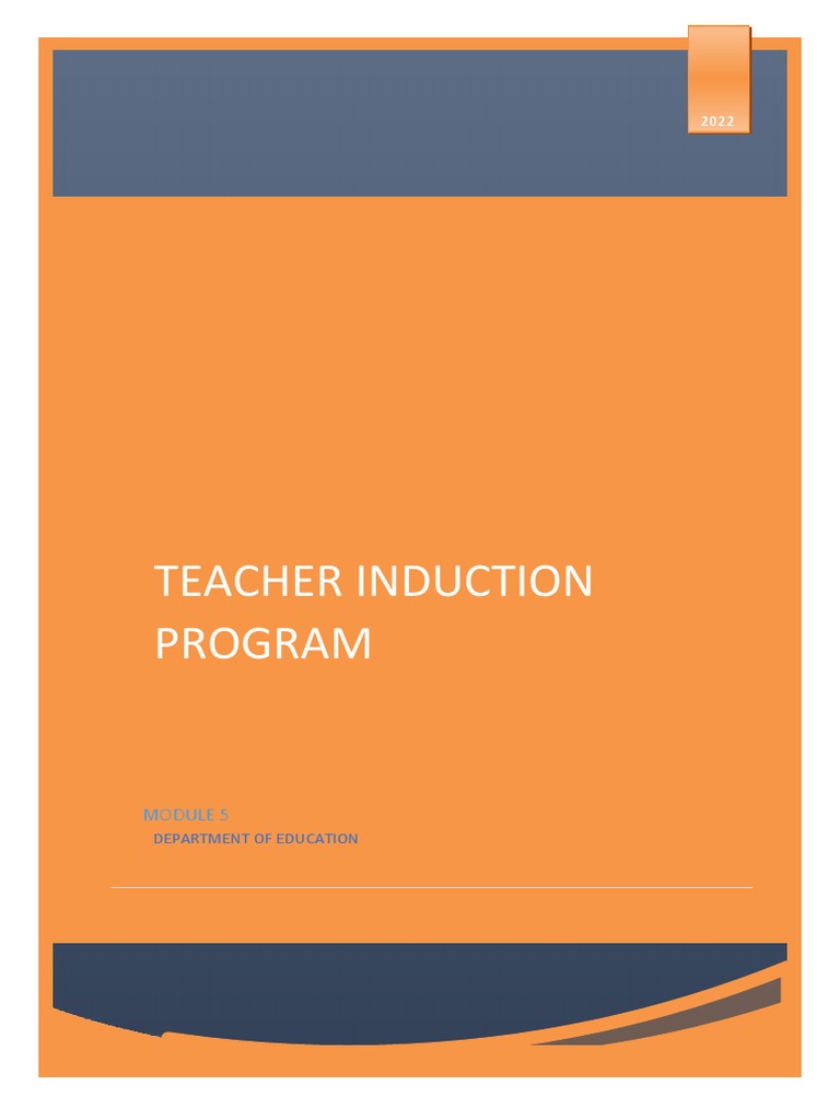 5 Teacher Induction Program - Module 5 | PDF | Constructivism ...