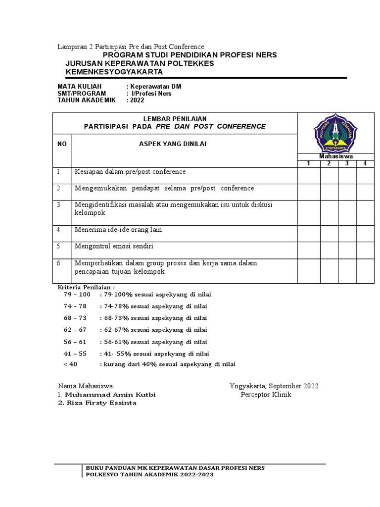 Format - Format Penilaian PKK | PDF | Bisnis