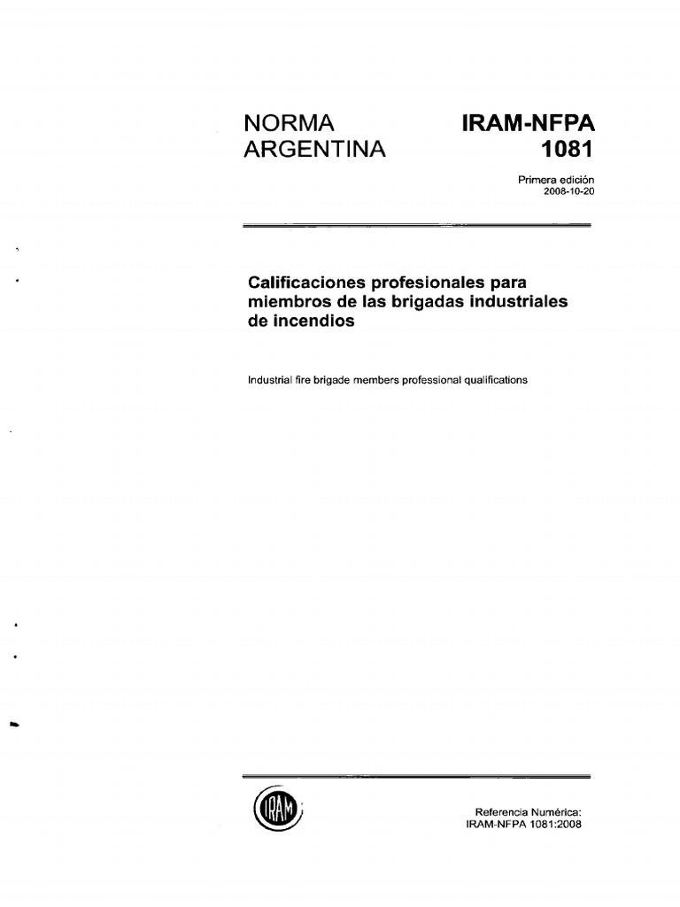 Nfpa 1081 | PDF
