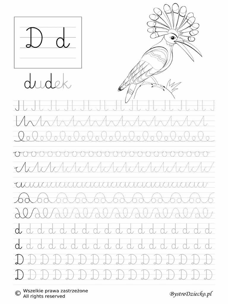 Szlaczki Nauka Pisania D Dudek | PDF