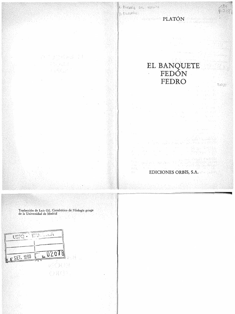 Fedro - Platon | PDF | Verdad | Sócrates