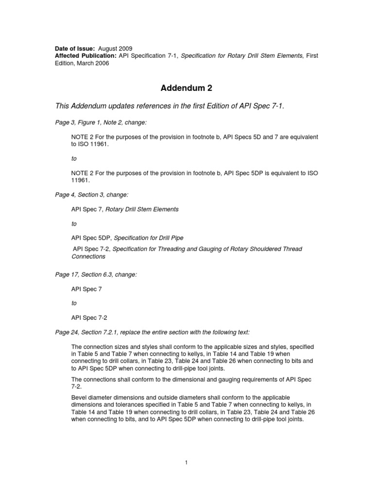API Specification 7-1 Addendum 2 20201221 | Download Free PDF ...