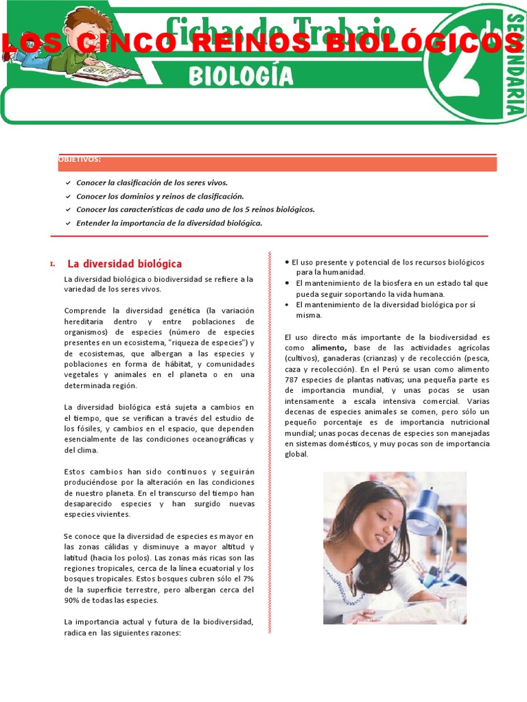 Clasificación de los Cinco Reinos Biológicos | PDF | Biodiversidad ...