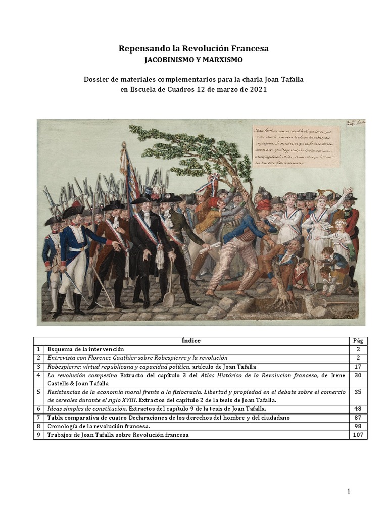 Jacobinismo y Marxismo en la Revolución | PDF | revolución Francesa ...