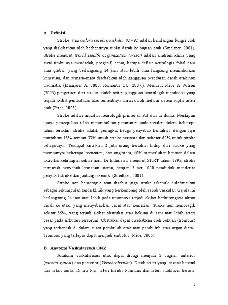 LP Stroke Non Hemoragik | PDF