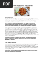 Proposal Kewirausahaan Ayam Geprek | PDF