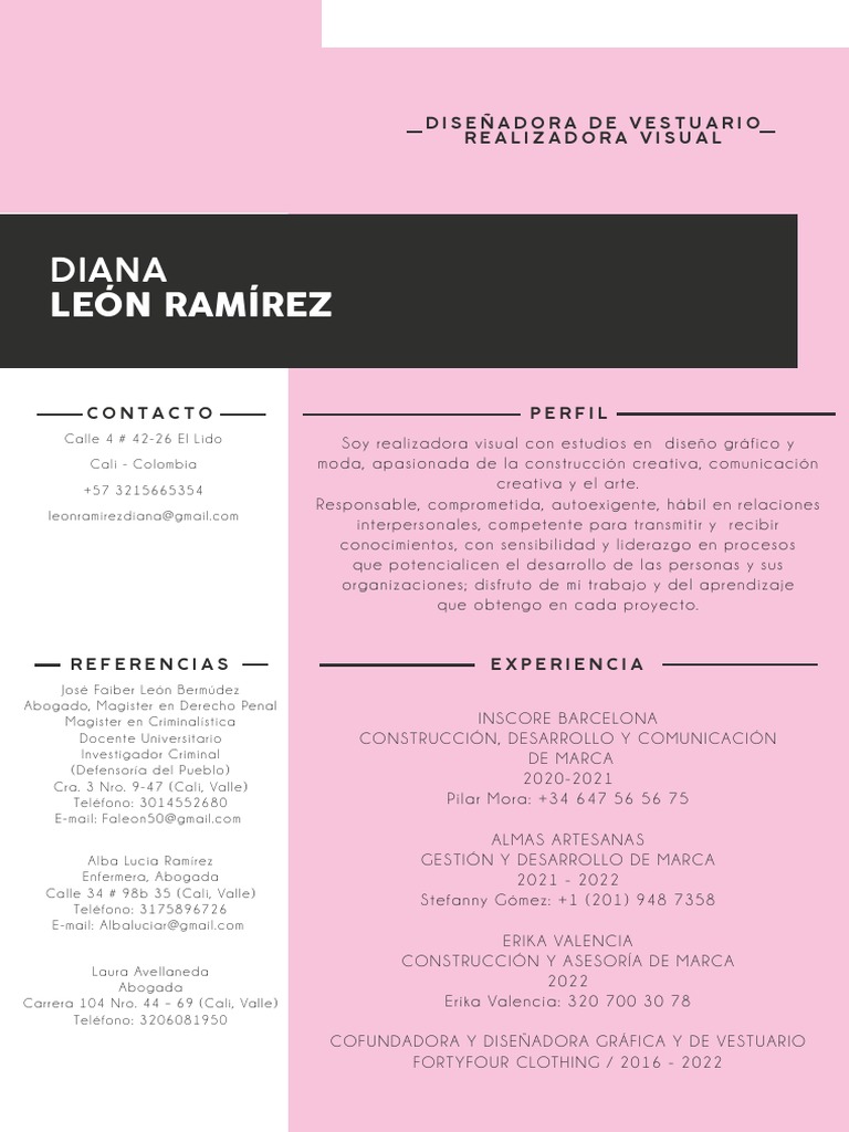Diana León Ramírez CV | PDF | Empresas de tecnología de la información de los Estados Unidos ...