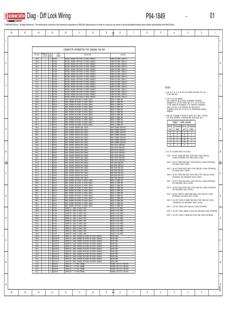 Diag - Diff Lock Wiring P94-1849 - 01: Company | PDF | Automotive ...