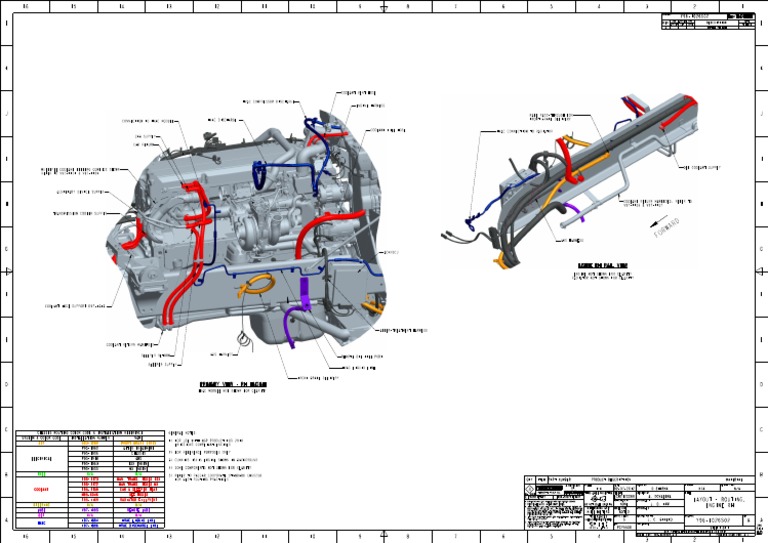 Coolant and HVAC System Piping Diagram for Truck Cab | PDF | Truck ...