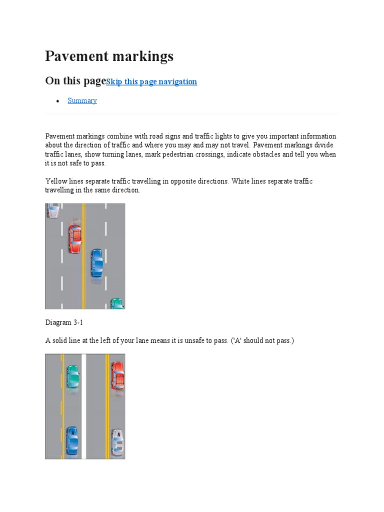Pavement Markings | PDF | Pedestrian Crossing | Traffic