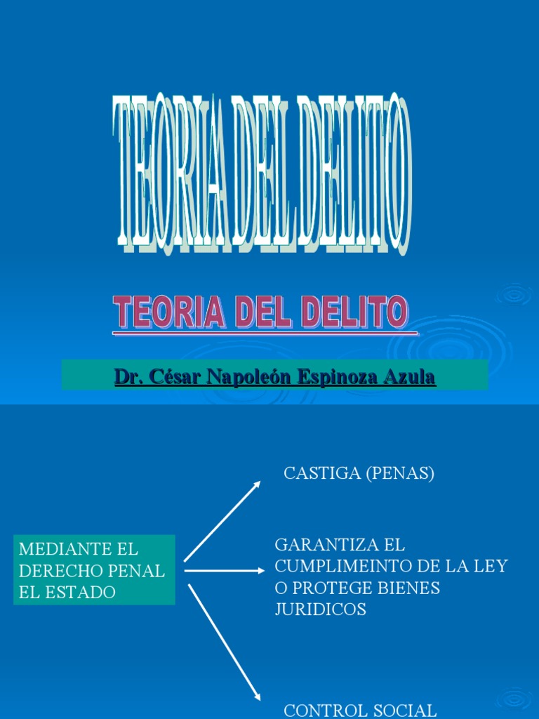 Sesion #7-B - Teoria Del Delito | PDF | Derecho penal | Intención (Derecho Penal)