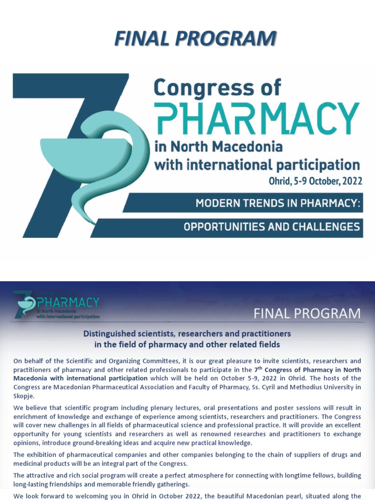 Advancing Pharmaceutical Knowledge: Final Program for the 7th Congress ...