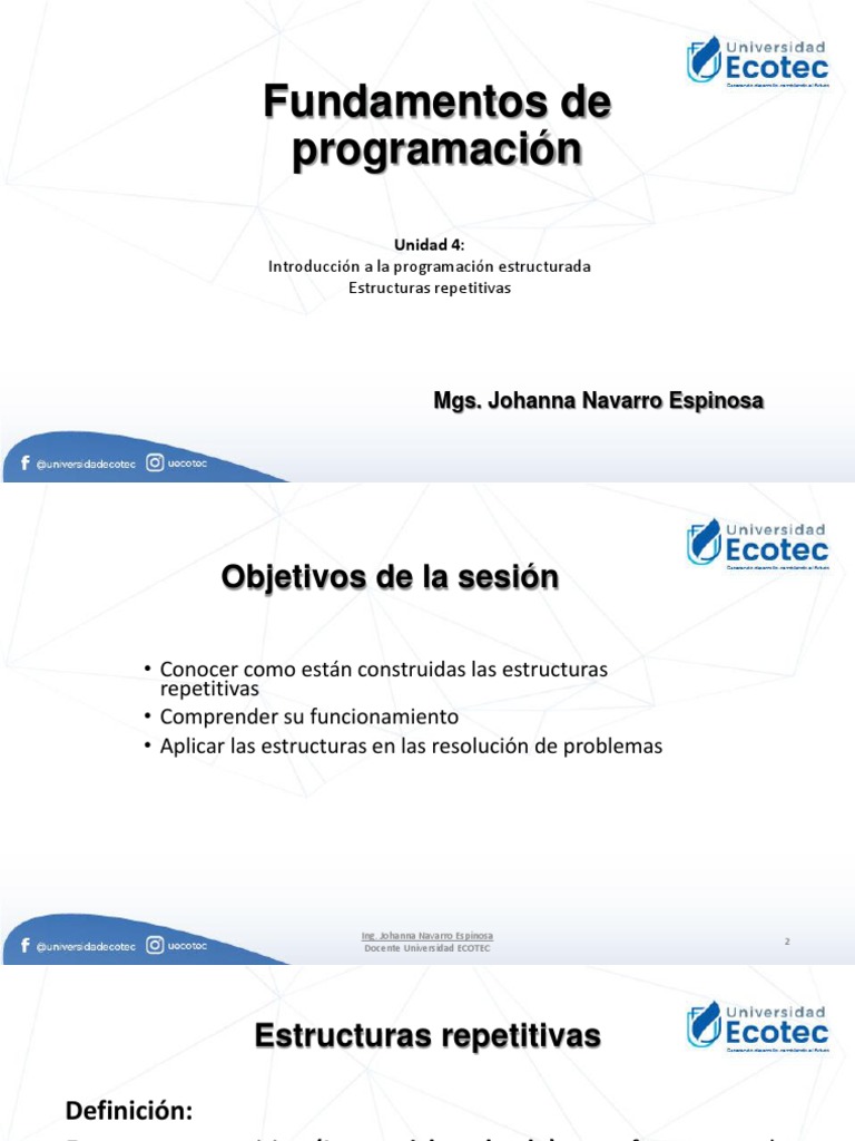 Estructuras Repetitivas en Programación | PDF | Algoritmos | Programa de computadora