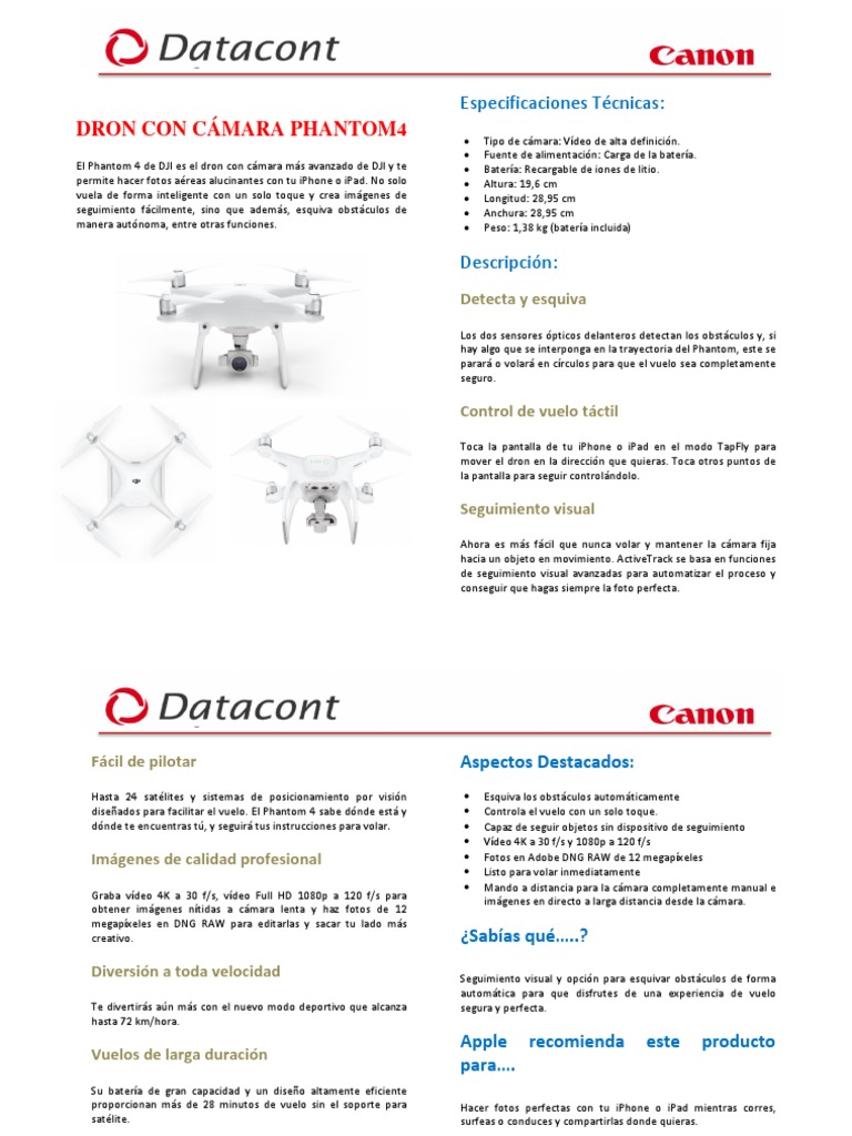 Dron DJI Phantom 4: Fotografía Aérea | PDF | Yo telefono | Yo pad