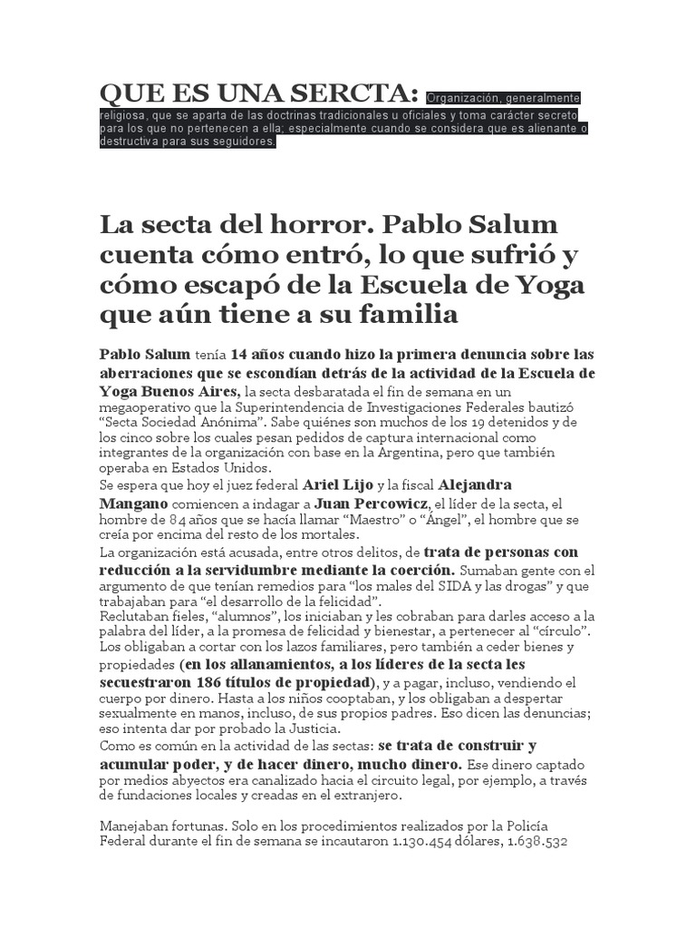 Sectas Pdf Secta Los Estados Unidos