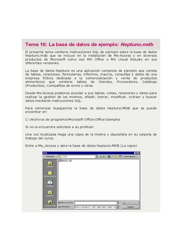 Tema 10 | PDF | SQL | Bases de datos