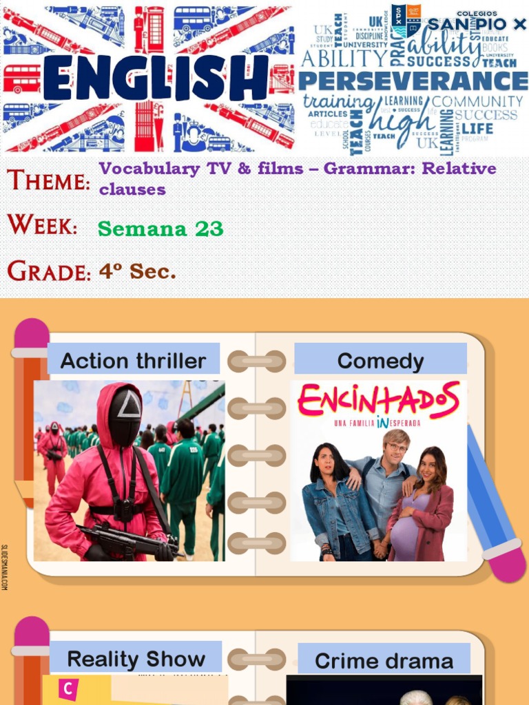 Vocabulary TV & Film - Grammar Relative Clauses - Sem 23 - 4° Sec | PDF ...