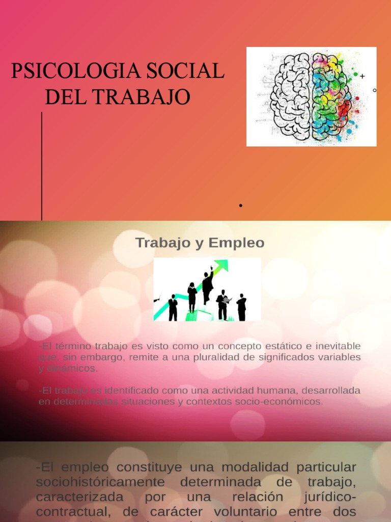 Psicologia Social Del Trabajo | PDF | Sicología | Psicología industrial y organizacional