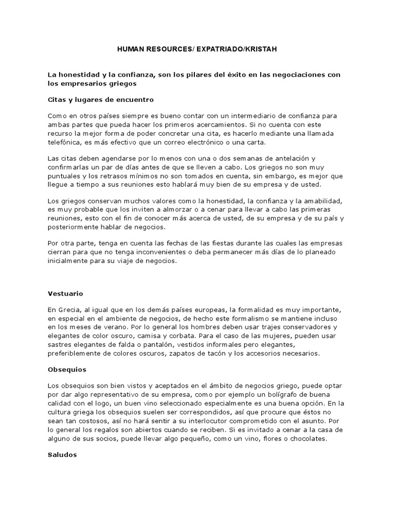 Human Resources/ Expatriado/Kristah | PDF | Jordán | Compartir (Finanzas)