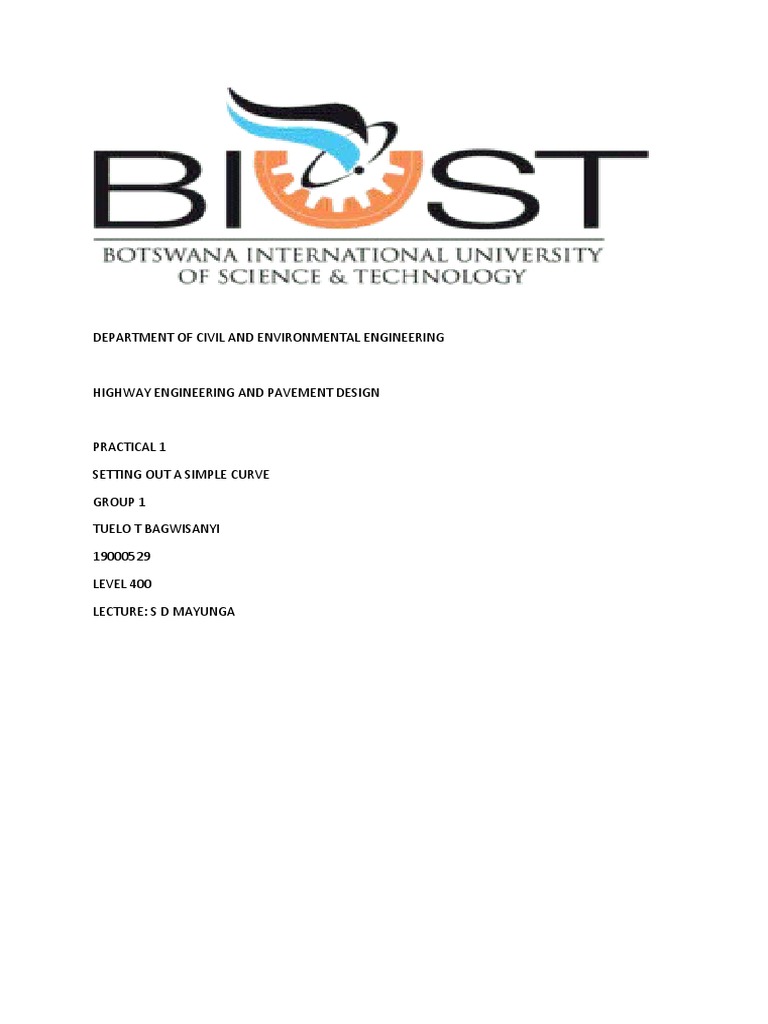 Highway Lab | PDF | Angle | Tangent