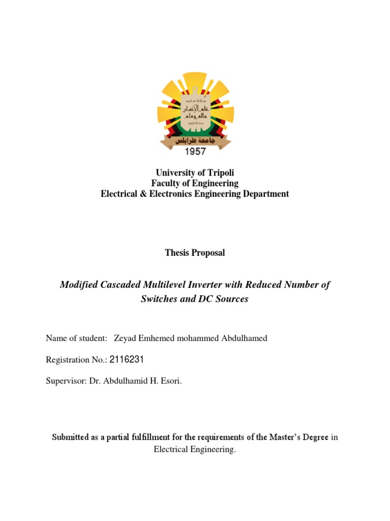 Proposal For Msc Pdf Power Inverter Power Electronics