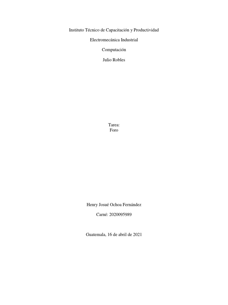 Utilización Del Foro 16 de Abril Del 2021 | PDF | Foro de Internet ...