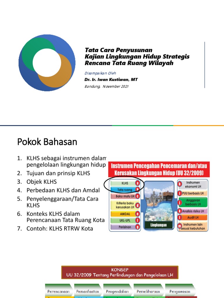 KLHS RTRW Webinar 2021 | PDF